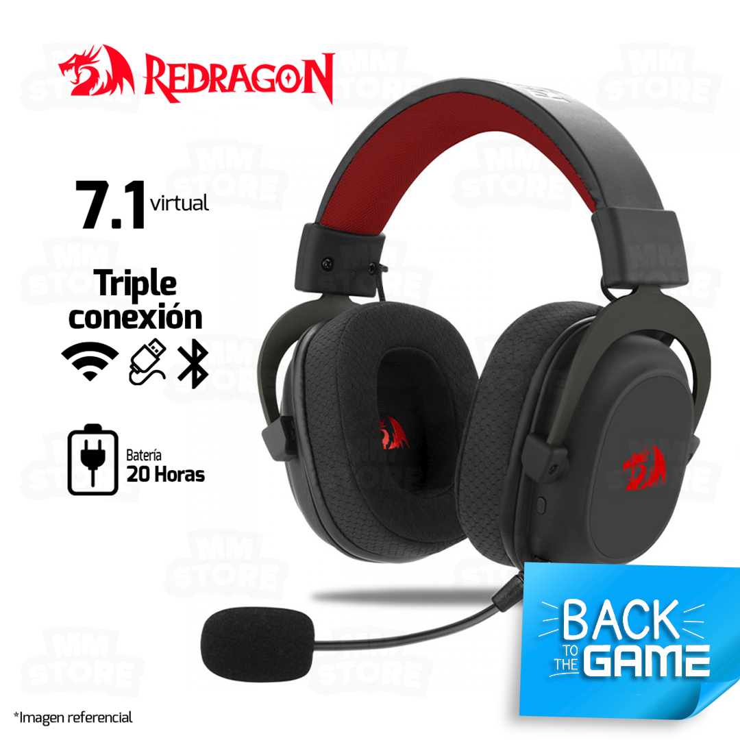 AUDIFONO REDRAGON ZEUS PRO H510-PRO | INALAMBRICO | 7.1 | NEGRO