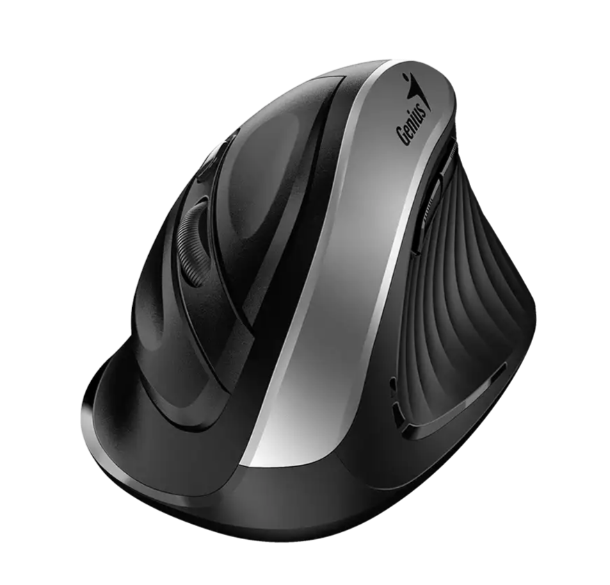 MOUSE GENIUS ERGO 8250S VERTICAL | INALAMBRICO | 1600 DPI | PLATEADO
