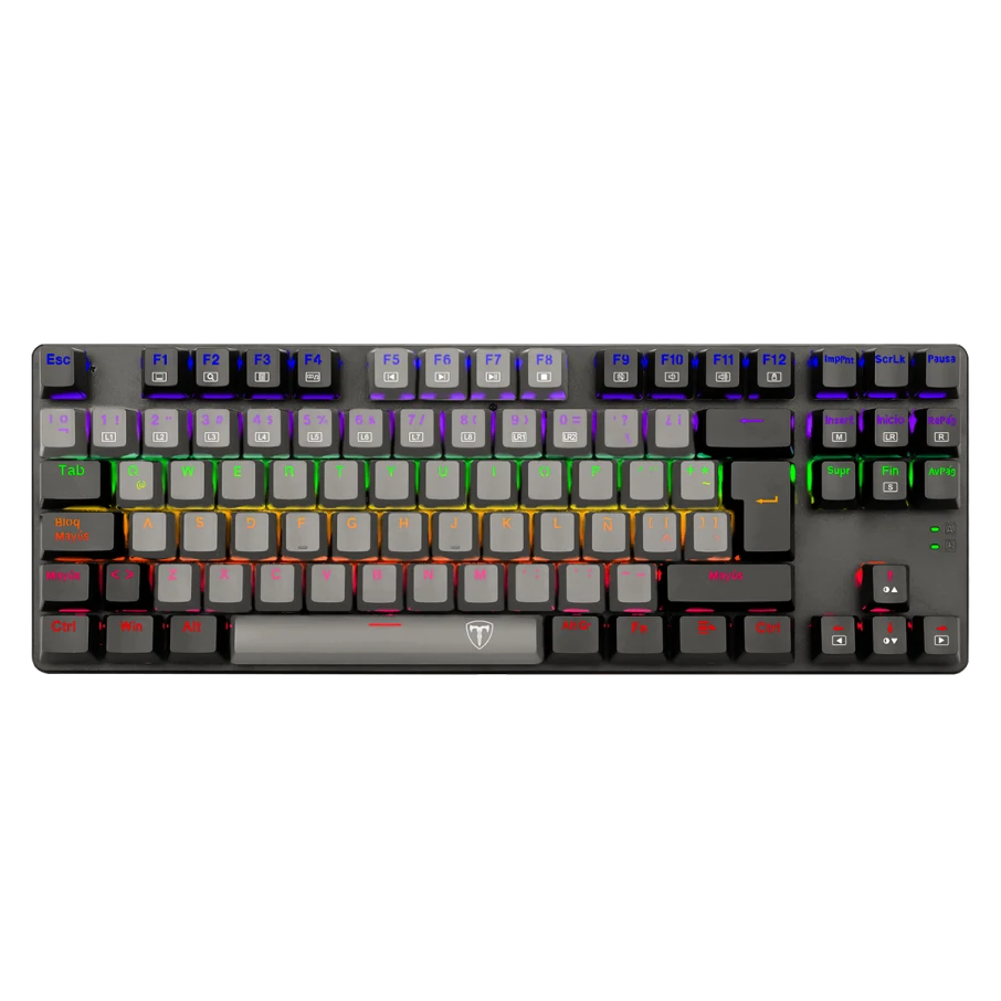 TECLADO T-DAGGER BORA T-TGK313 | MECANICO | SW-RED | RAINBOW | GRIS-NE